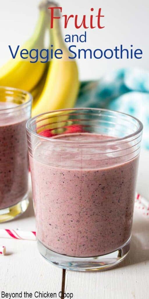 Smoothie with Fruit and Veggies - Beyond The Chicken Coop