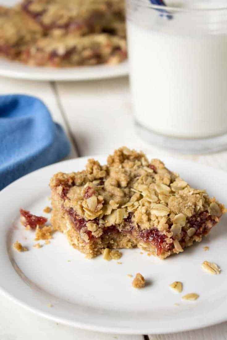 Oatmeal Raspberry Squares - Beyond The Chicken Coop