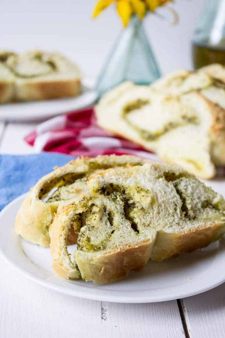 Cheesy Pesto Bread - Beyond The Chicken Coop