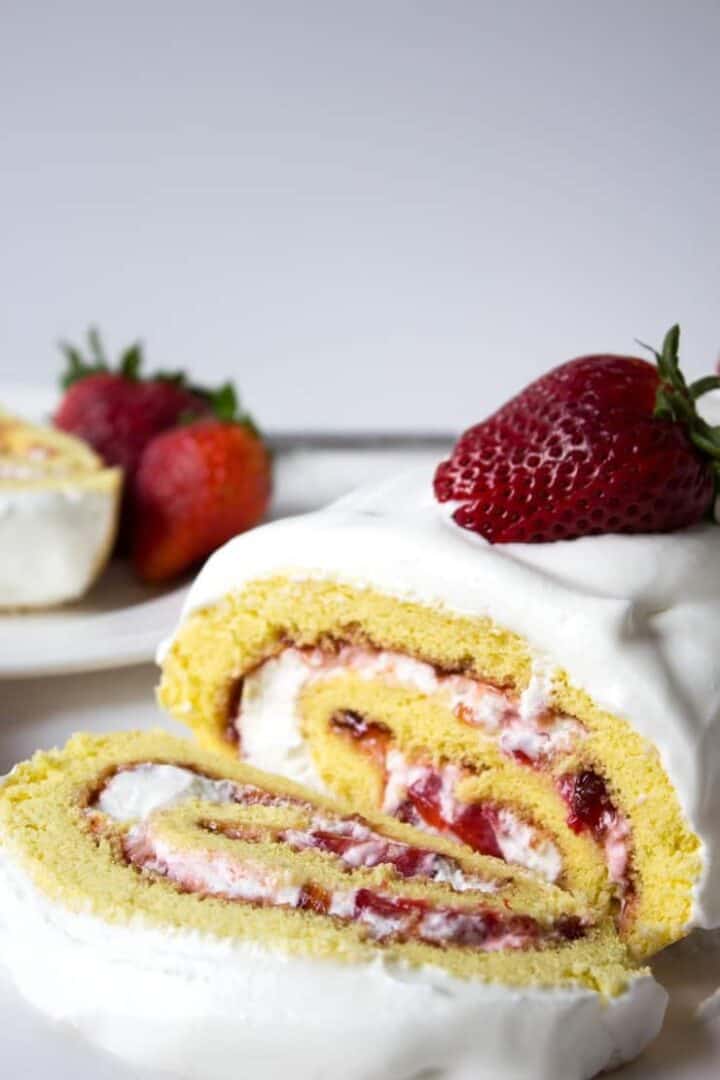 Strawberry Roll Cake - Beyond The Chicken Coop