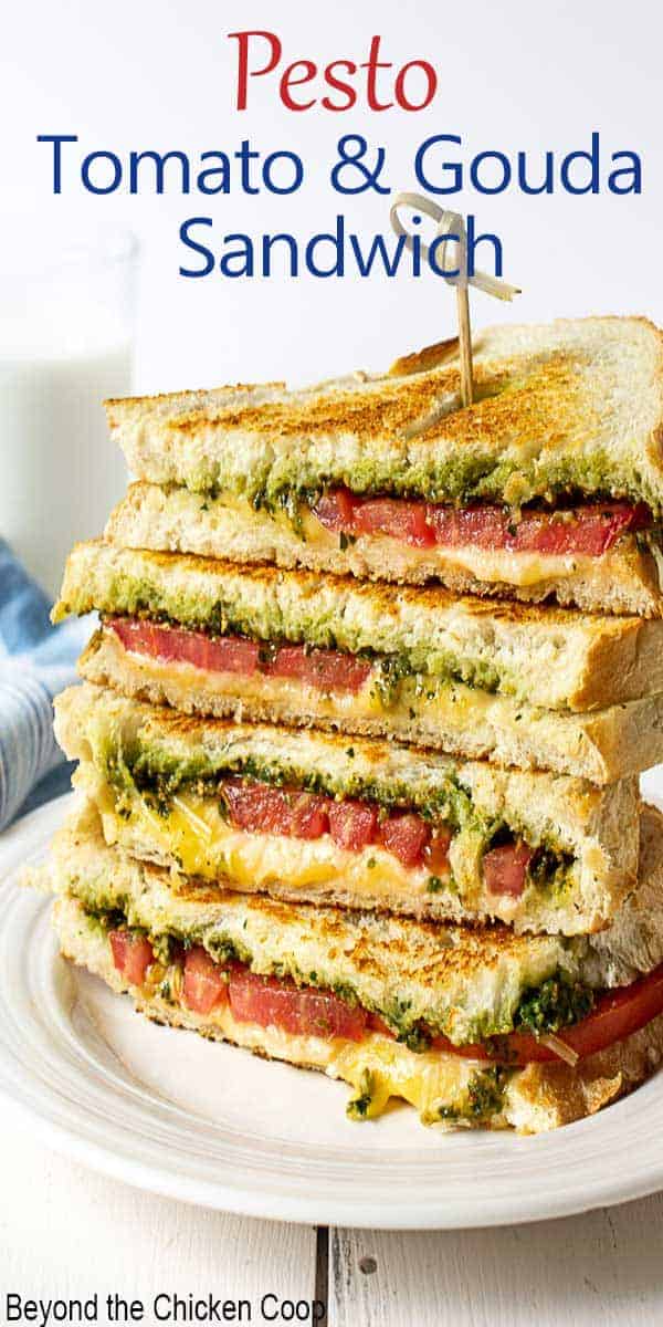Pesto Grilled Cheese - Beyond The Chicken Coop