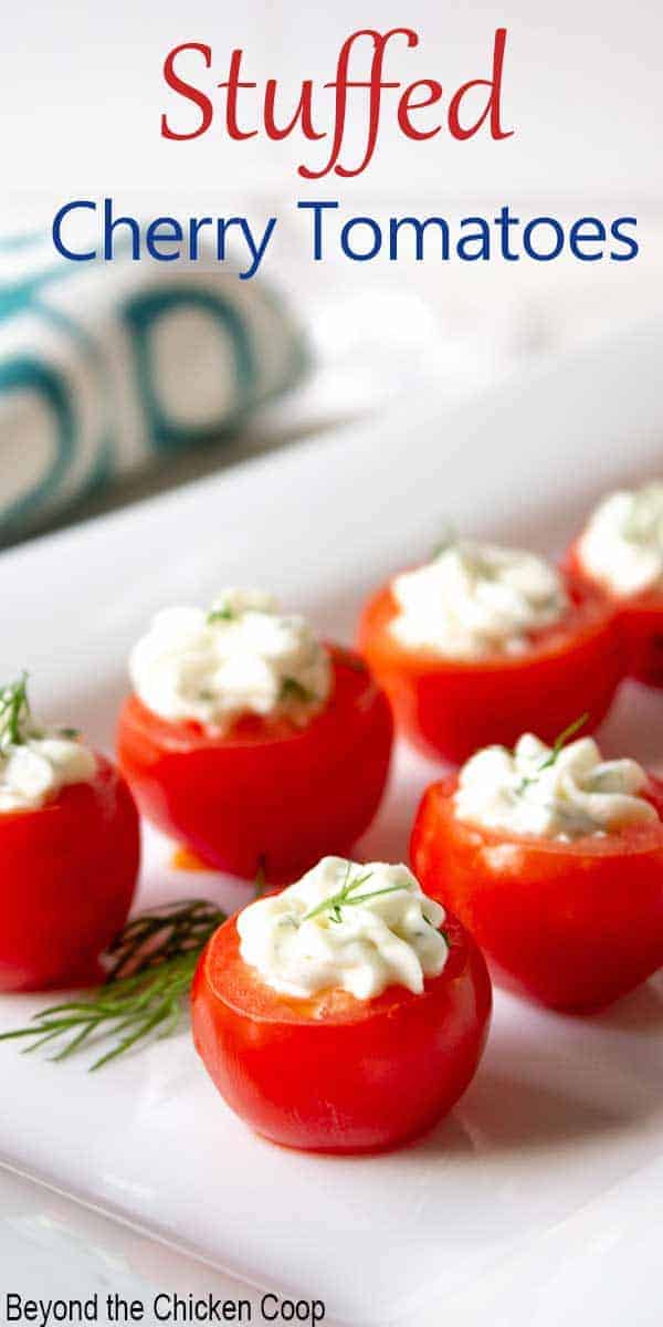 Stuffed Cherry Tomatoes - Beyond The Chicken Coop