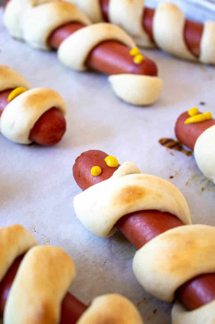 Halloween Hot Dog Mummies - Beyond The Chicken Coop
