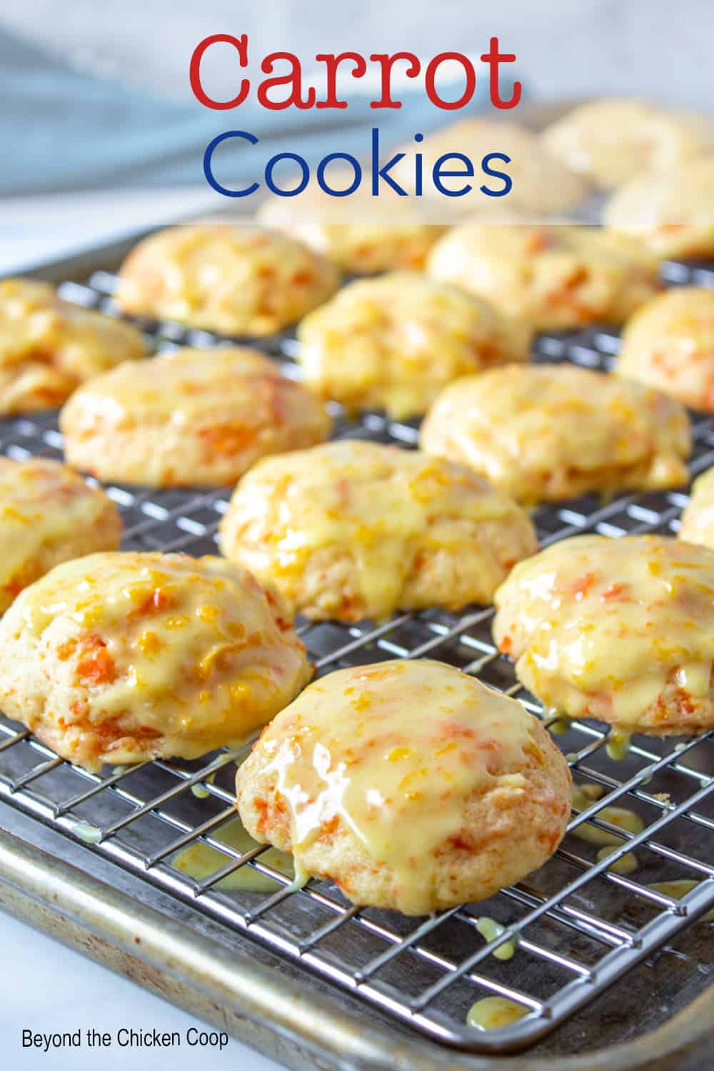 Carrot Cookies with Orange Glaze - Beyond The Chicken Coop