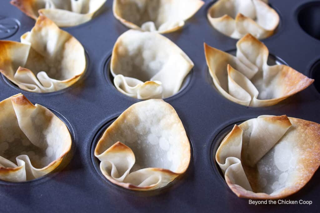 Wonton Cup Appetizers - Beyond The Chicken Coop