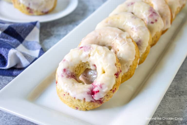 Baked Raspberry Donuts - Beyond The Chicken Coop