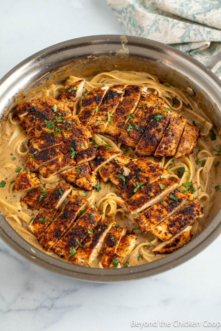 Blackened Chicken Alfredo - Beyond The Chicken Coop Blackened Chicken Alfredo - Beyond The Chicken Coop