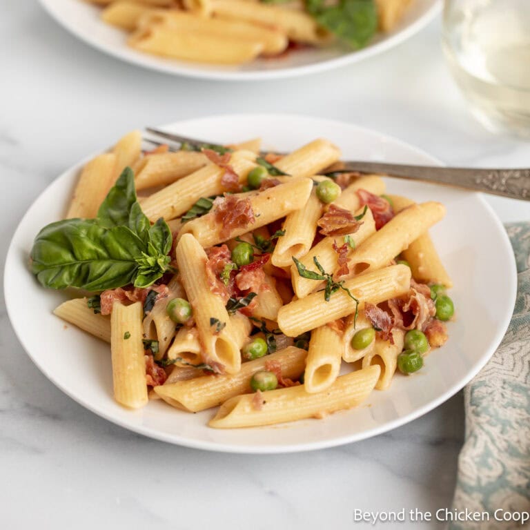 Prosciutto Pasta - Beyond The Chicken Coop