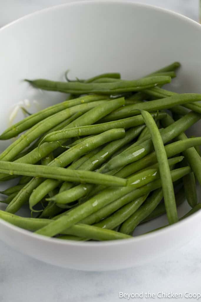 Oven Roasted Green Beans - Beyond The Chicken Coop
