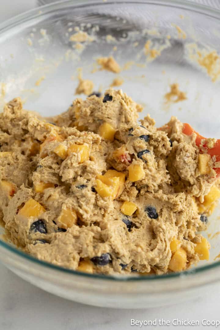 Blueberry Peach Muffins - Beyond The Chicken Coop